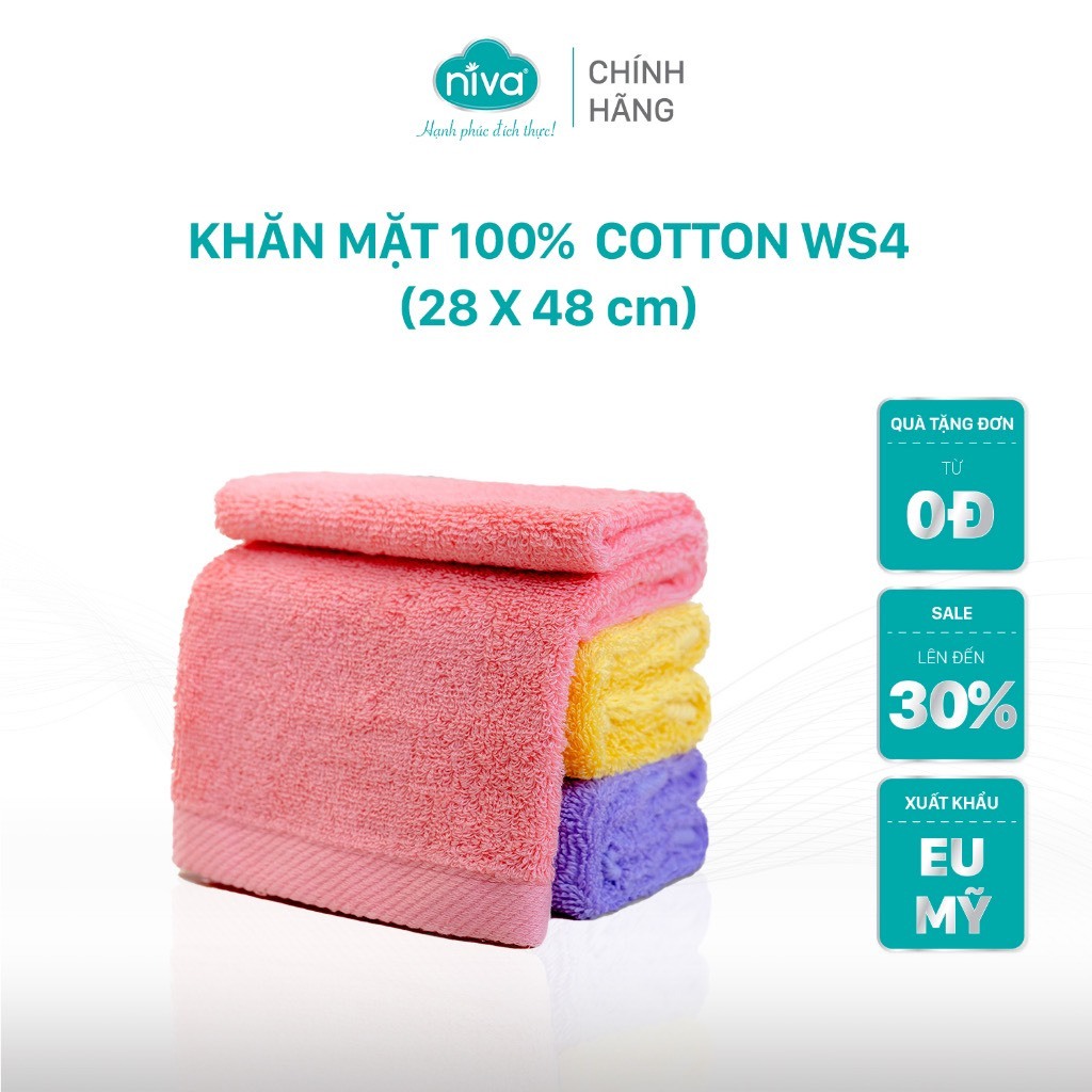 Khăn Mặt Niva WS4 chính hãng LOẠI 1 - 100% Cotton | Shopee Việt Nam