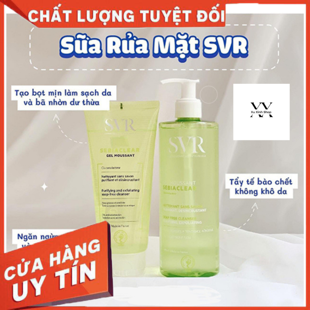 Sữa Rửa Mặt SVR Cho Da Dầu Mụn - SVR Sebiaclear Gel Moussant 200ml ...