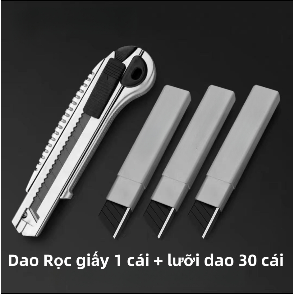 Dao Rọc giấy lớn Kim loại Nhật 18mm,Kèm theo lưỡi dao rọc giấy 5 cái ...