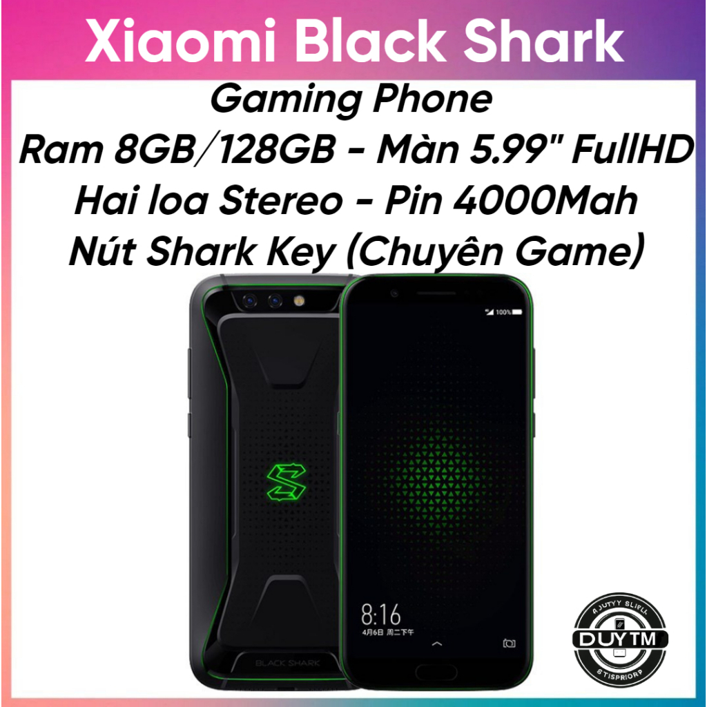 Điện thoại Gaming Xiaomi Black Shark - Ram 8G/128G Hai loa Stereo Màn 5 ...