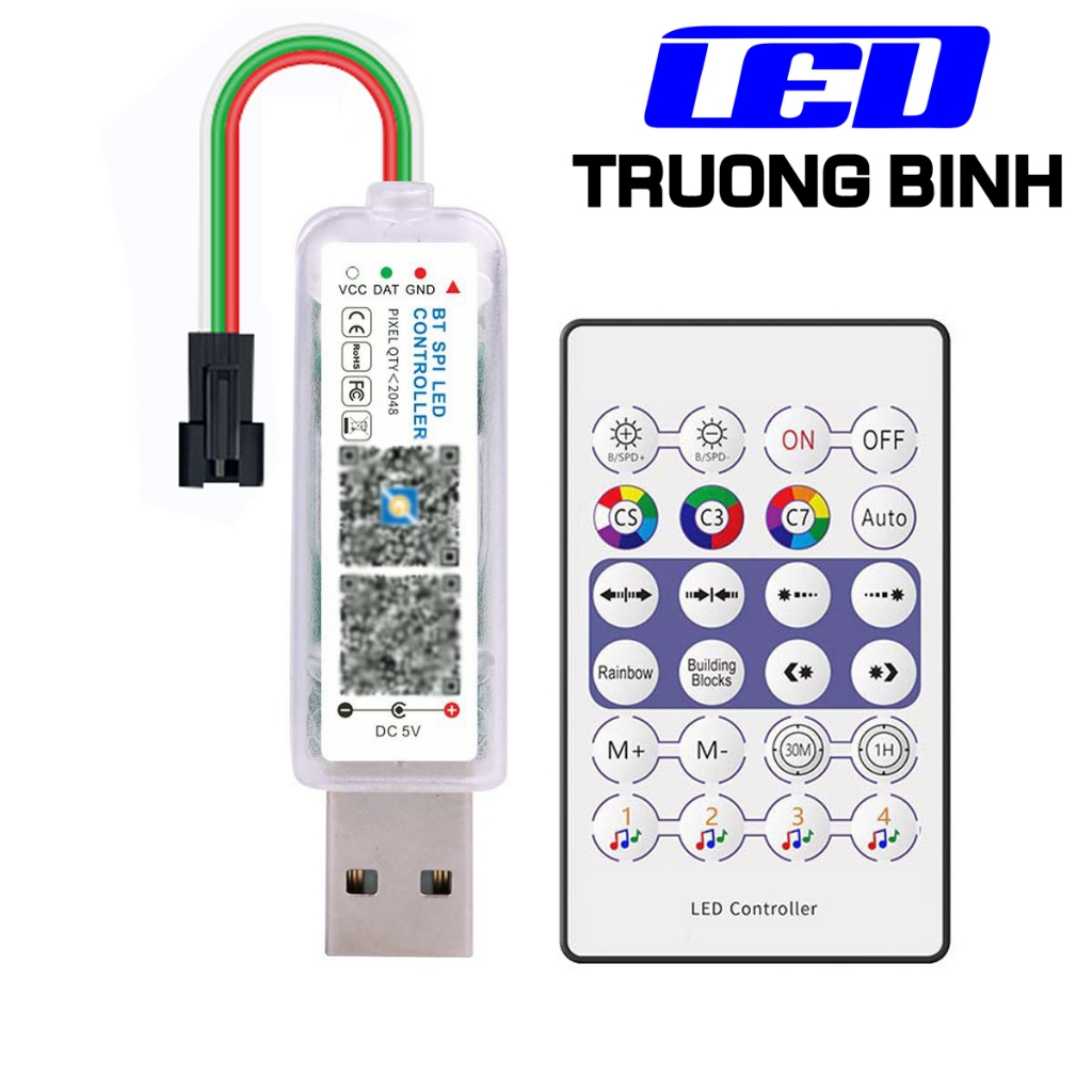BT124M ZENGGE BỘ ĐIỀU KHIỂN LED FULL MÀU ARGB WS2812 HỖ TRỢ APP ...
