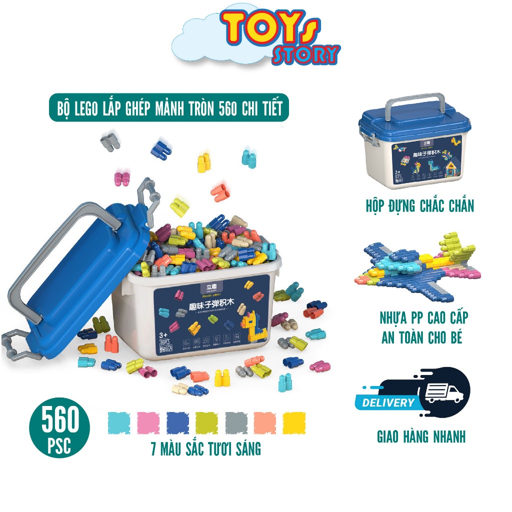 Bộ đồ chơi ghép hình 3D 280 chi tiết cho bé từ 3-7 tuổi lắp ráp thông ...