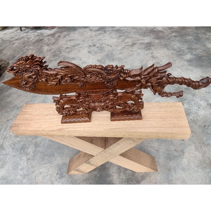 Đao gỗ đẹp,phong thủy,bộ kiếm sang trọng quý phái dài 81cm | Shopee ...