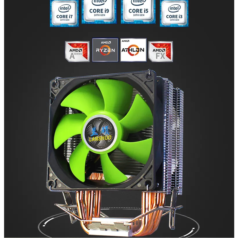 Fan tản nhiệt khí CPU Ice Blade 400 Đồng Nguyên Chất 4 Ống Dẫn Nhiệt ...