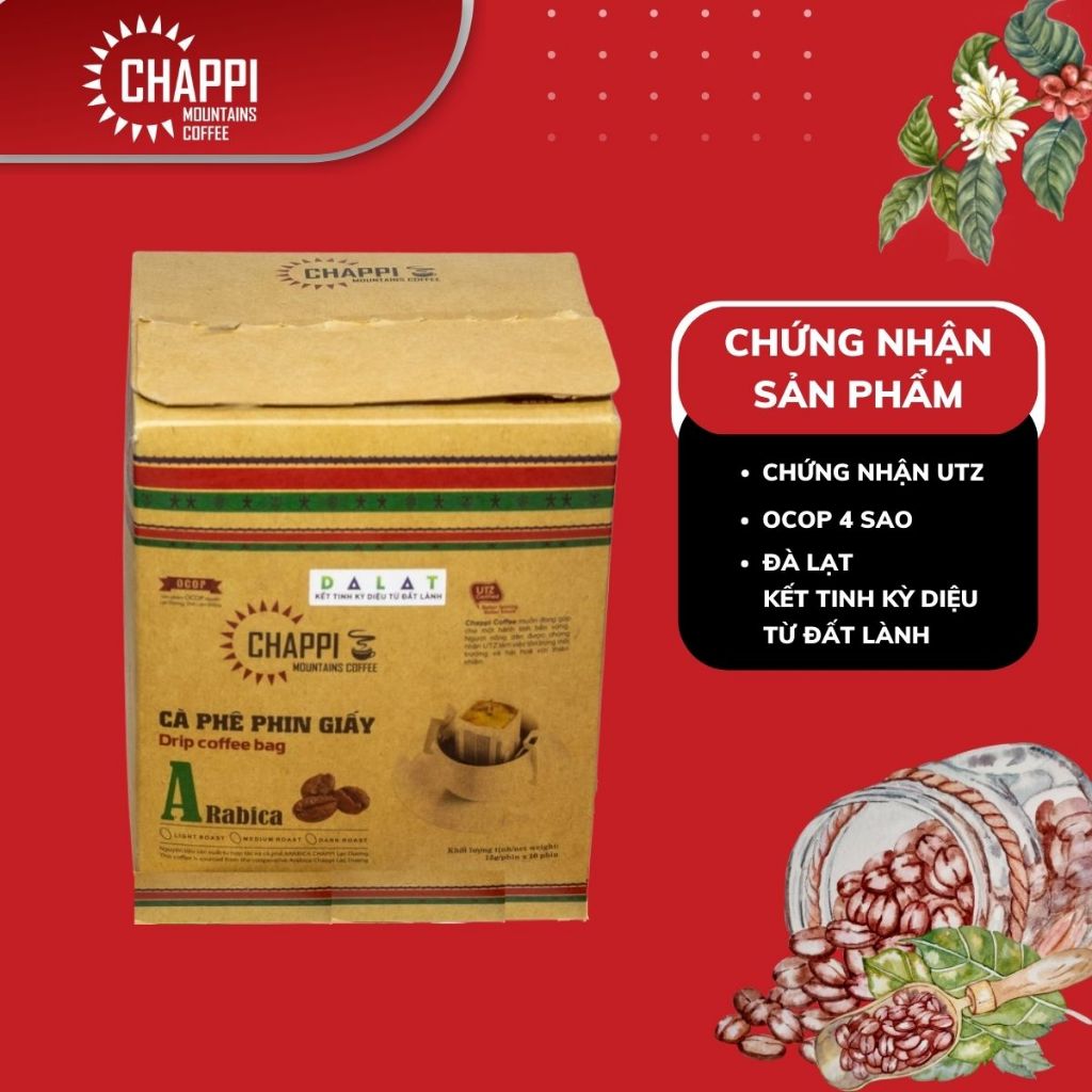 Chappi Arabica Drip Bag Coffee - Chappi Cà Phê Đặc Sản Arabica Túi Lọc ...