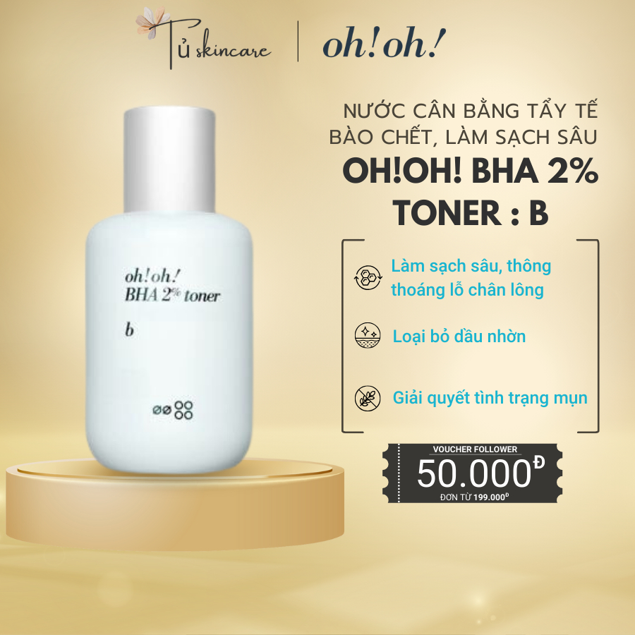 Nước Cân Bằng Da BHA Làm Sạch Da Tuskincare, Tonner Cân Bằng Độ Ẩm Tẩy Tế Bào Chết oh!oh! BHA 2% ...