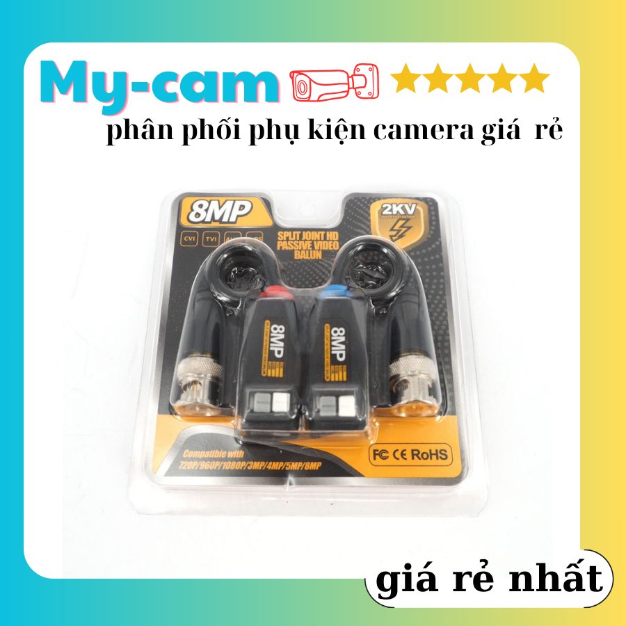 Video balun 8Mp 600M chống sét loại tốt dùng cho hệ thống camera ...