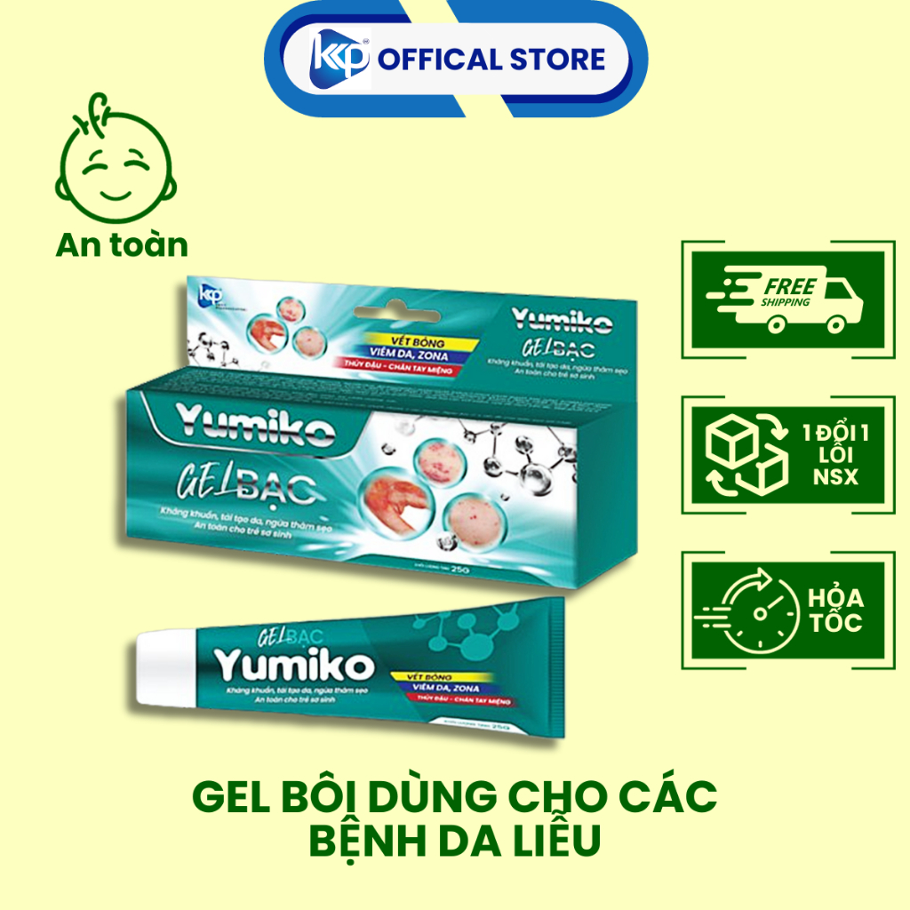 Gel Bạc Yumiko 25g - dùng cho cả người lớn và an toàn cho trẻ sơ sinh ...