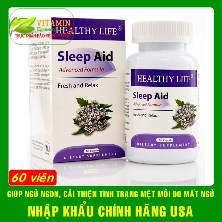 Viên uống ngủ ngon Healthy Life Sleep Aid melatonin 5mg giúp ngủ ngon ...