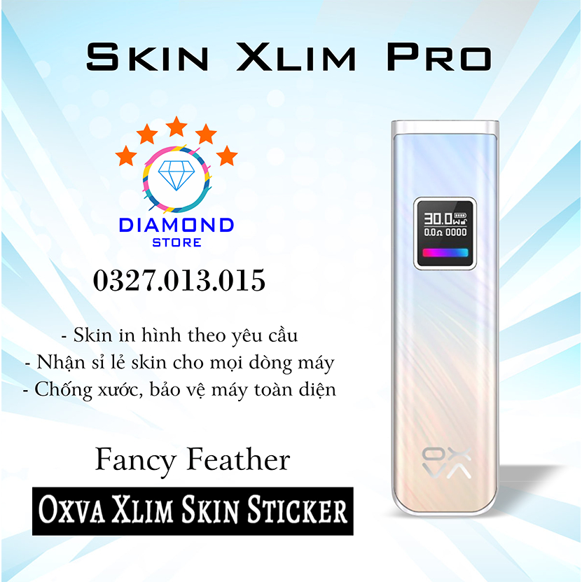 Miếng dán skin mẫu Fancy Feather Limited mới cho Xlim V2 Pro / Favostix ...