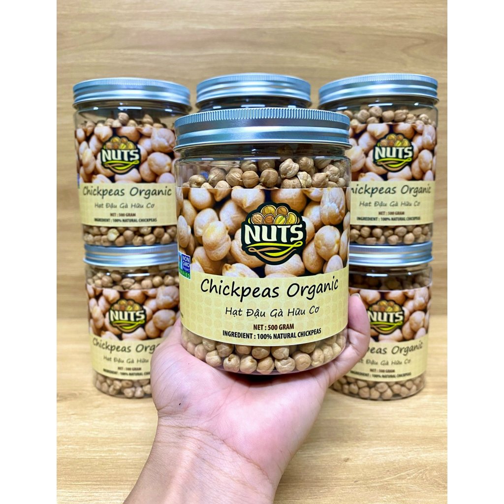 Hạt đậu gà NUTS ORGANIC nhập khẩu hộp 500gr | Shopee Việt Nam
