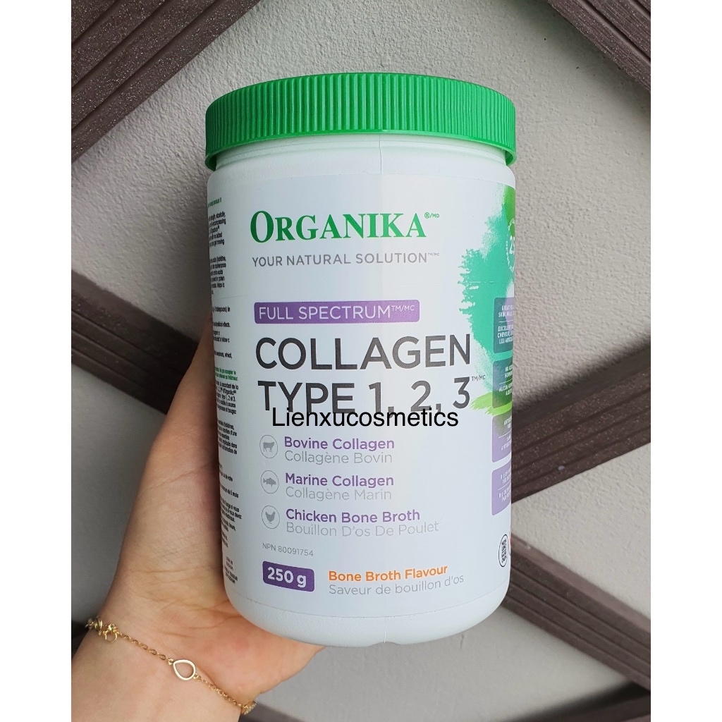 Collagen tổng hợp Organika full spectrum collagen type 1,2,3, hộp 250G ...