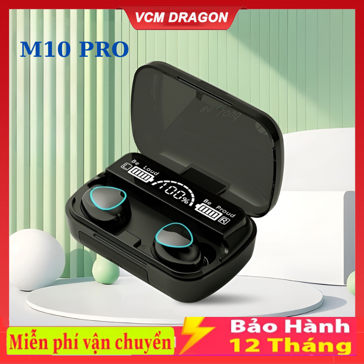 Tai Nghe Bluetooth M10 / M100 Pro Tai Nghe Không M10 Pro Phiên Bản Nâng Cấp Pin Trâu, Nút Cảm ...