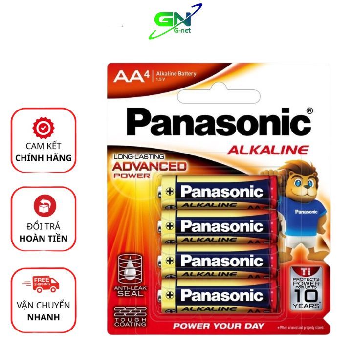 Vỉ 4 Viên Pin AA/AAA 1,5V Panasonic Alkaline - Hàng Chính Hãng | Shopee ...