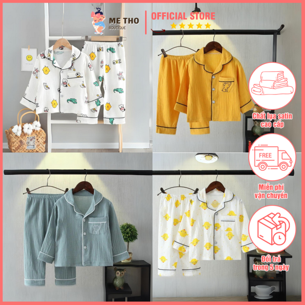 Bộ Đồ Ngủ Pijama Dài Tay MẸ THỎ BOUTIQUE - Đồ Ngủ Cho Bé Trai Bé Gái ...