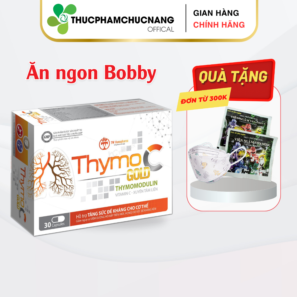 Tăng đề kháng THYMO C GOLD TW Hanopharco, bổ phổi, hỗ trợ hệ hô hấp ...