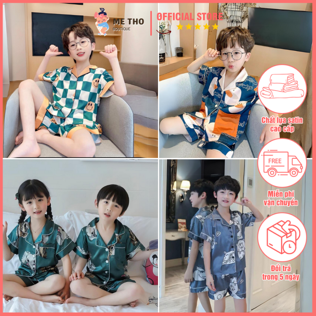 Bộ Đồ Ngủ Pijama Cộc Tay MẸ THỎ BOUTIQUE - Đồ Ngủ Cho Bé Chất Vải Cao ...