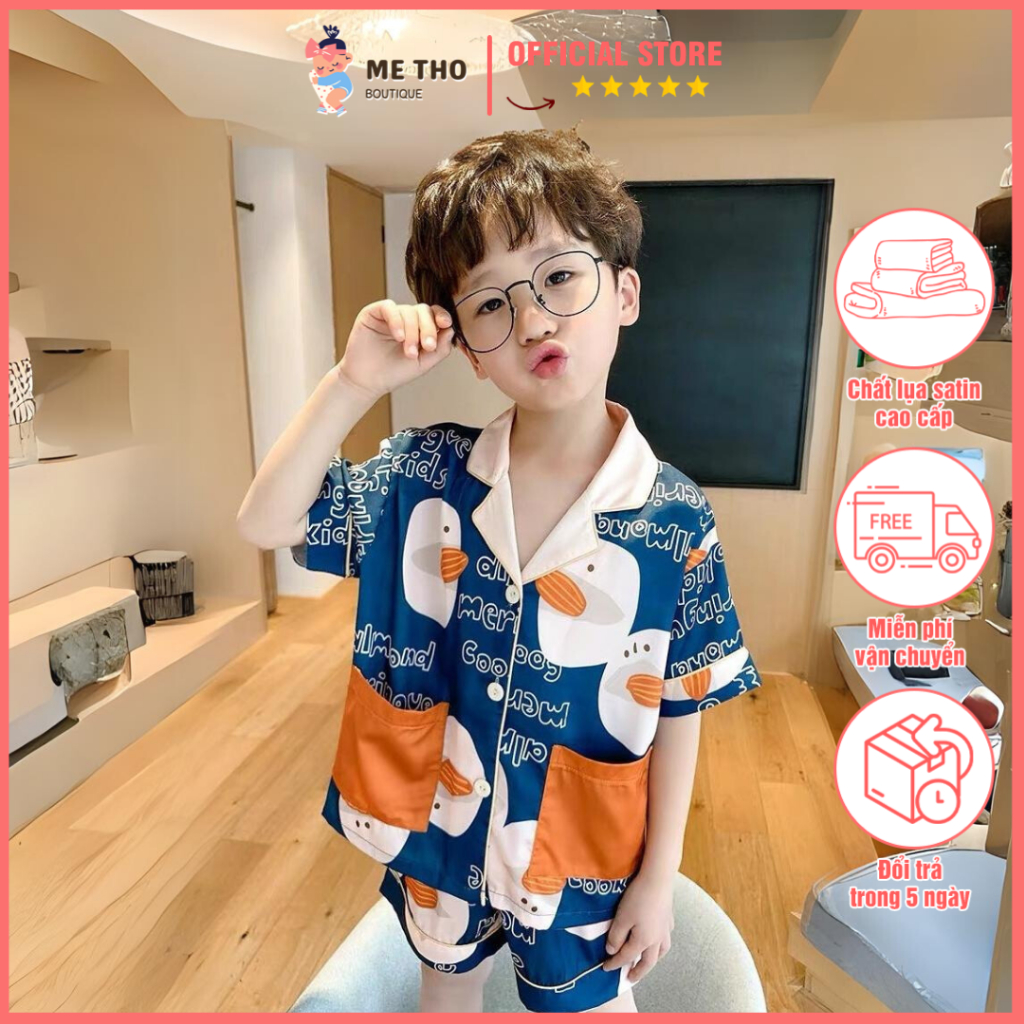 Bộ Đồ Ngủ Pijama Cộc Tay MẸ THỎ BOUTIQUE - Đồ Ngủ Cho Bé Trai Bé Gái In ...