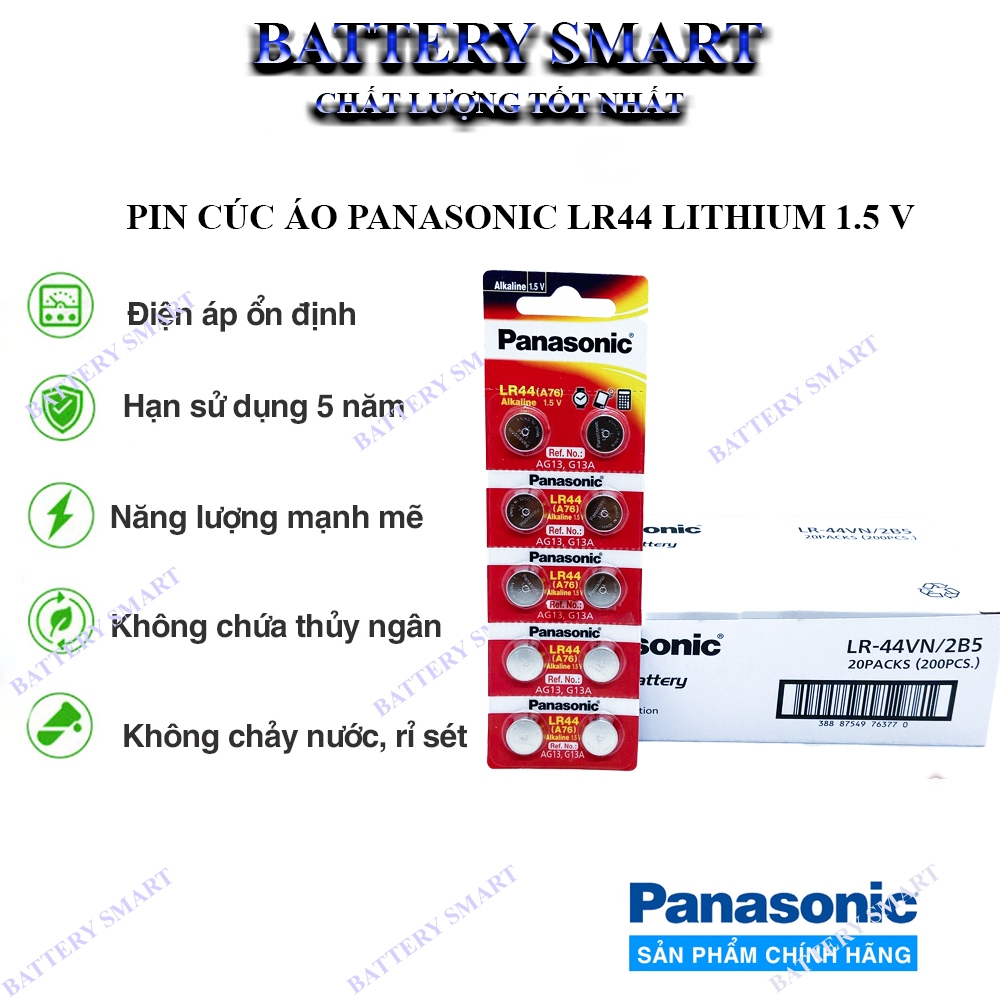 Pin cúc áo Panasonic LR44 Lithium 1.5V chính hãng giá tốt nhất | Shopee ...