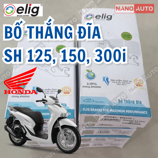 Bố thắng đĩa, phanh đĩa ELIG dành cho xe SH 125, SH 150, SH 300i (H009, H008) | Shopee Việt Nam