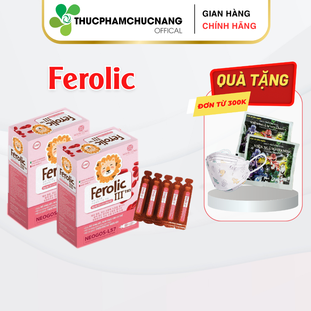(ND) Bổ máu, bổ sung sắt cho bé và người lớn Ferolic III+ Nghĩa Dũng ...