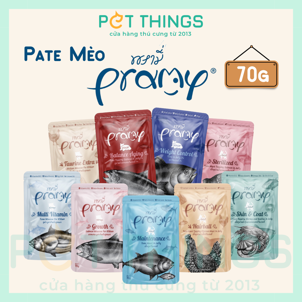 Pate Pramy Functional Thức Ăn Ướt Chức Năng Cho Mèo 70g | Shopee Việt Nam