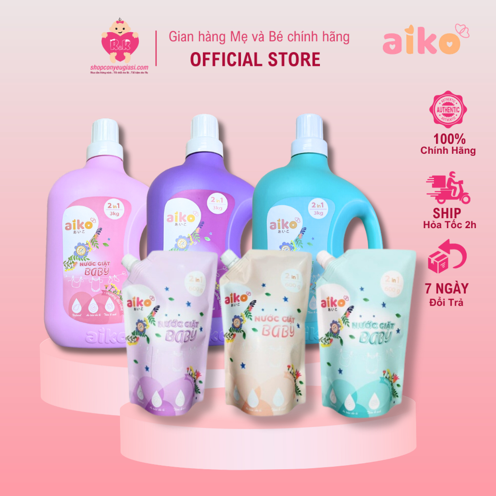 Nước Giặt Xả Baby Aiko 3000ml | Shopee Việt Nam