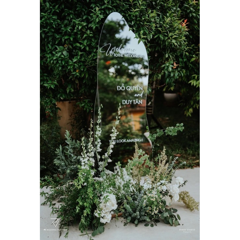 Gương check in soi toàn thân ngày cưới,gương decor tiệc cưới | Shopee ...
