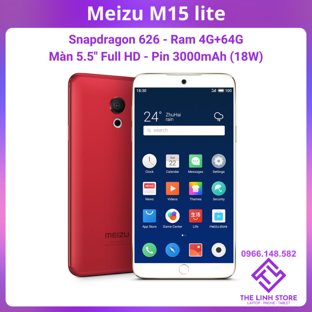 Điện thoại Meizu M15 lite ram 4G 64G - Snap 626 màn 5.5 inch Full HD | Shopee Việt Nam