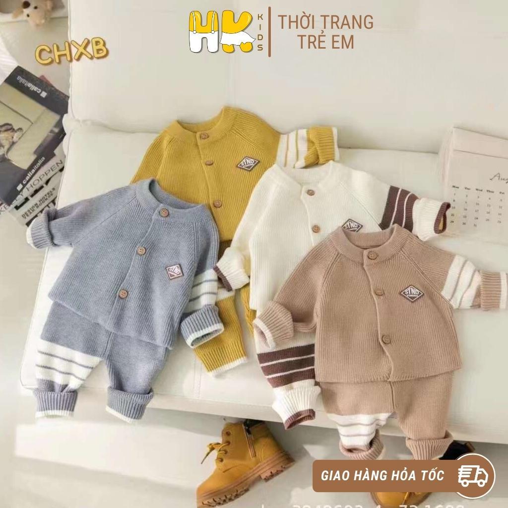 Bộ quần áo len cho bé HK KIDS, bộ len dài tay Quảng Châu chất len mềm ...