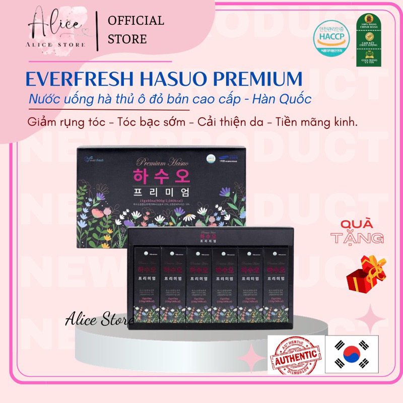 [Bản Cao Cấp] Everfresh Hasuo Premium - Nước Uống Hà Thủ Ô Đỏ Giảm Gãy, Bạc, Rụng Tóc, Đẹp Da ...