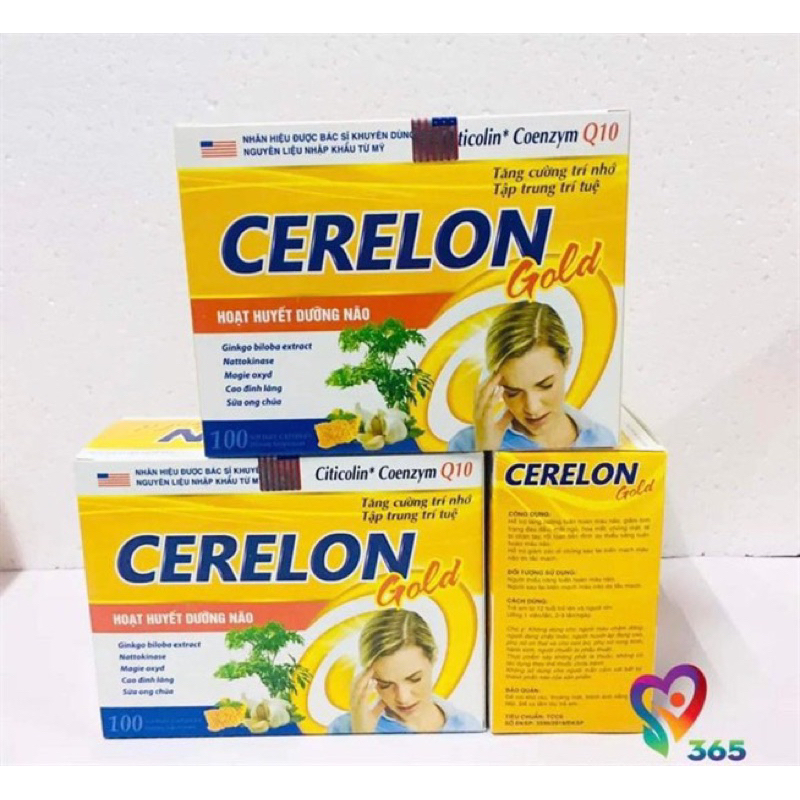 Hoạt huyết Cerelon Gold vàng hộp 100 viên nang USA | Shopee Việt Nam