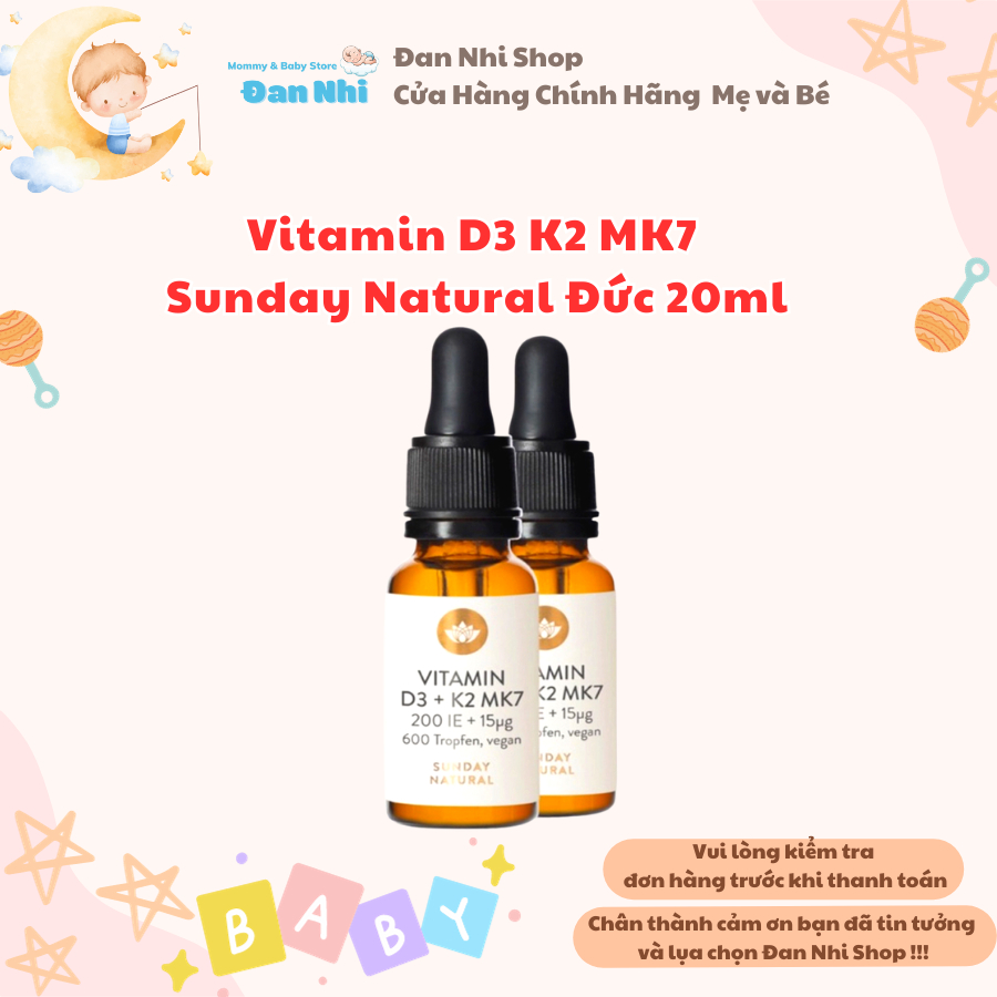 [Date 2024] Vitamin D3 K2 MK7 Sunday Natural Đức 20m Chính Hãng ...