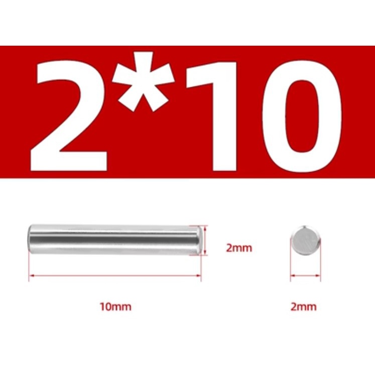 SET 10 Chốt định vị, chốt PIN phi 2, 3, 4, 5, 6, 8, 10 dài 10, 15, 20 chất liệu inox 304 siêu ...