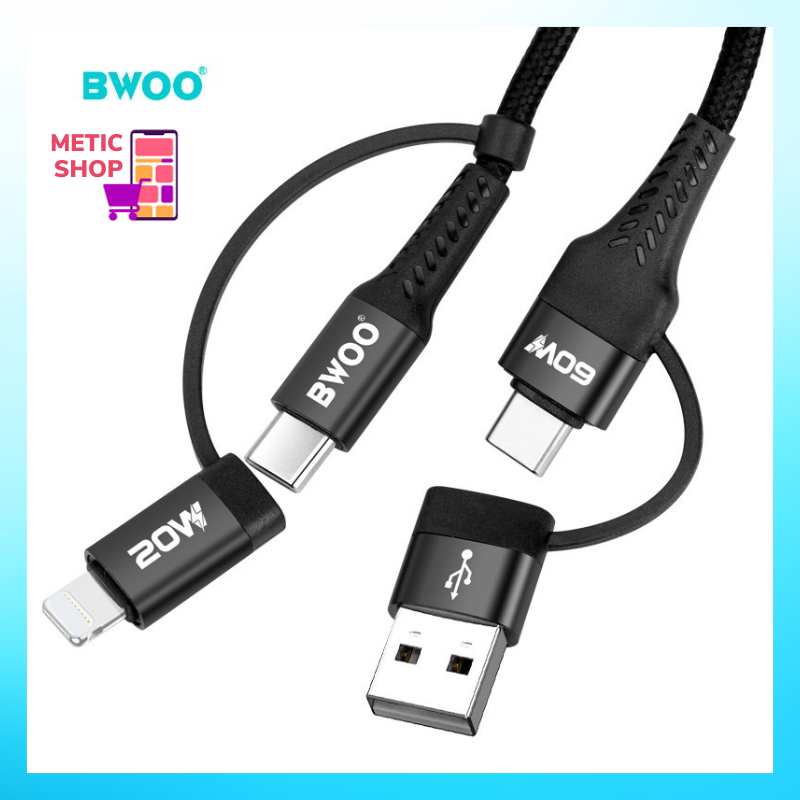 Cáp sạc 4in1 Bwoo sạc nhanh cho các dòng máy Iphone Samsung Oppo Xiaomi ...