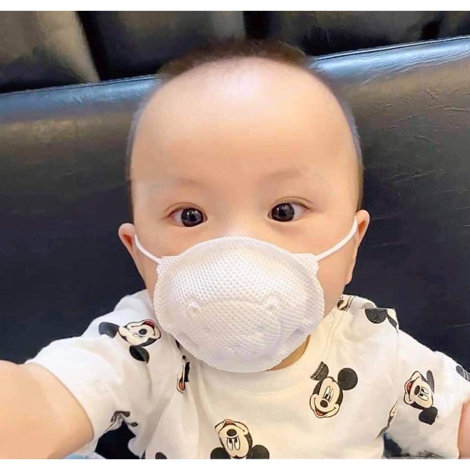 Khẩu trang cho bé hình gấu Mio Mask, set 3 chiếc khẩu trang cho bé 0-3 ...