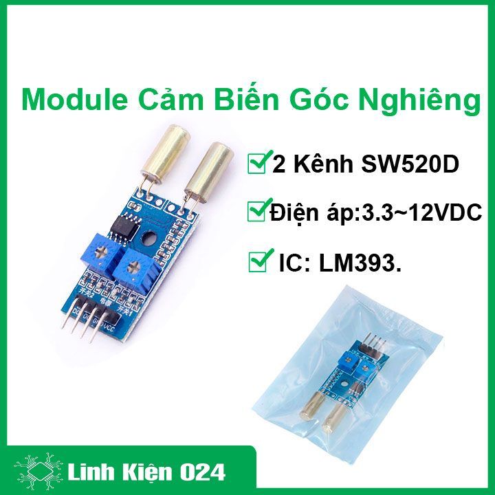 Module cảm biến góc nghiêng 2 kênh SW520D (Tilt Sensor) | Shopee Việt Nam