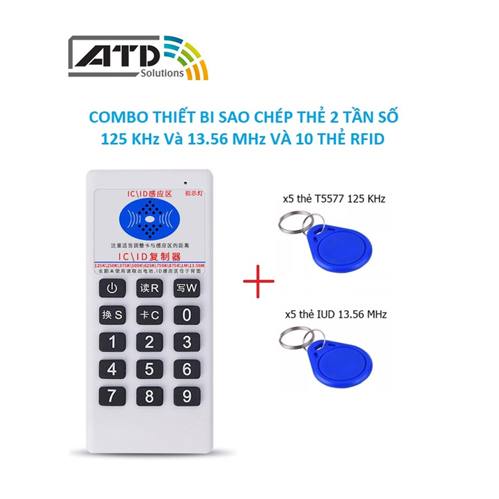Thiết bi sao chép thẻ thẻ từ RFID 2 tần số 125 Khz và 13.56 MHz, sao chép thẻ chung cư, thẻ ...