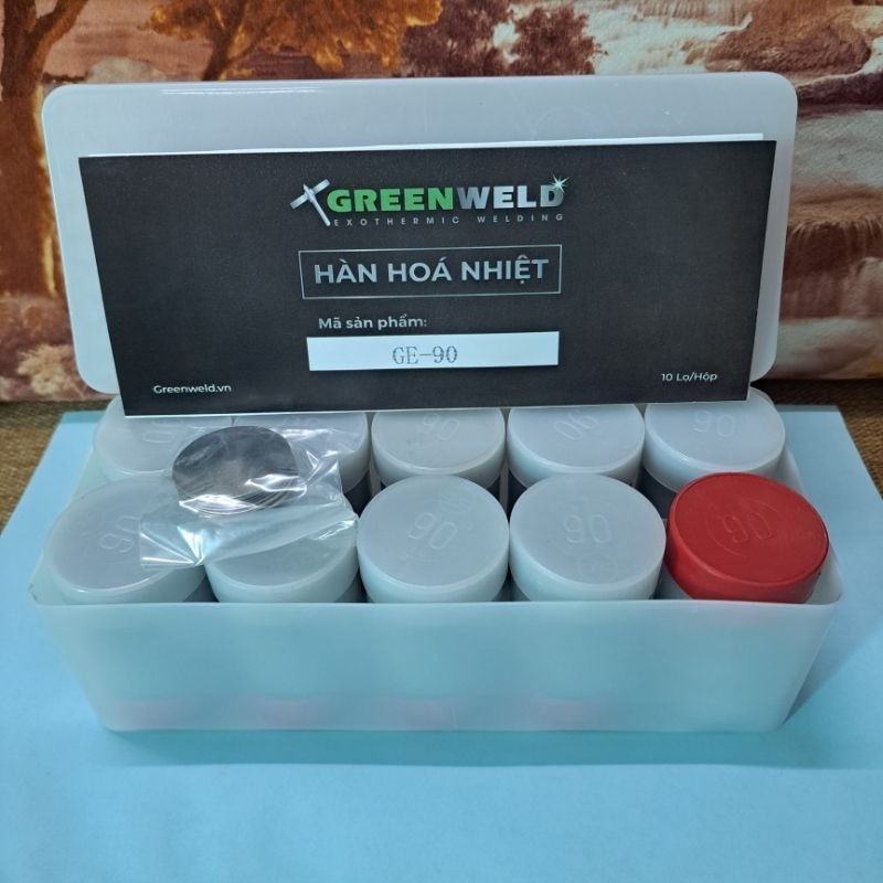 Thuốc hàn hoá nhiệt 90g GreenWeld, bột đồng hàn hoá nhiệt GreenWeld 90g, 115g, 150g, 200g ...