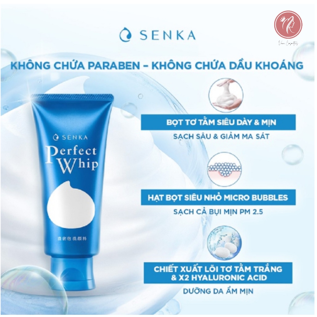 Sữa rửa mặt tạo bọt chiết xuất tơ tằm trắng Senka Perfect Whip 150g 4.9 ...