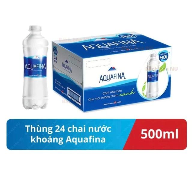 Giao hỏa tốc 2h Thùng 24 chai nước tinh khiết Aquafina 500ml | Shopee Việt Nam