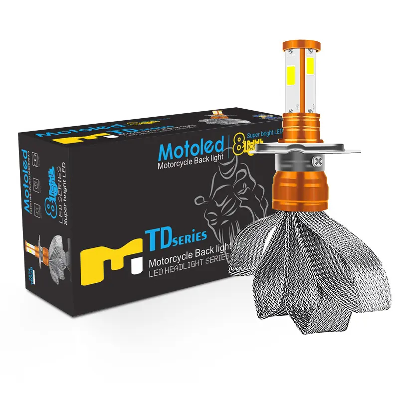 Đèn pha LED Motoled AC/DC8-80V H4 H6 HS1 Ba20D P15D 3 mặt phát ra 45W ...