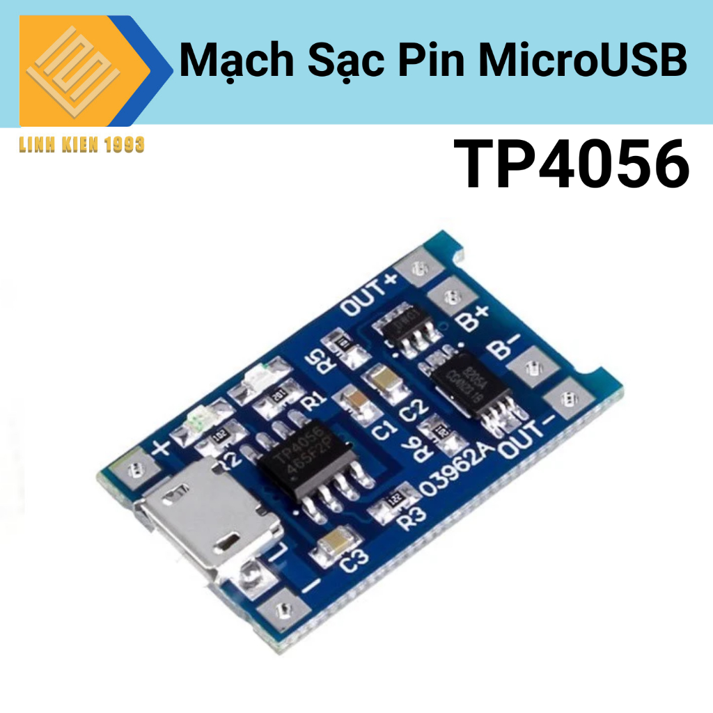 TP4056 Mạch Sạc Pin MicroUSB 1A | Shopee Việt Nam