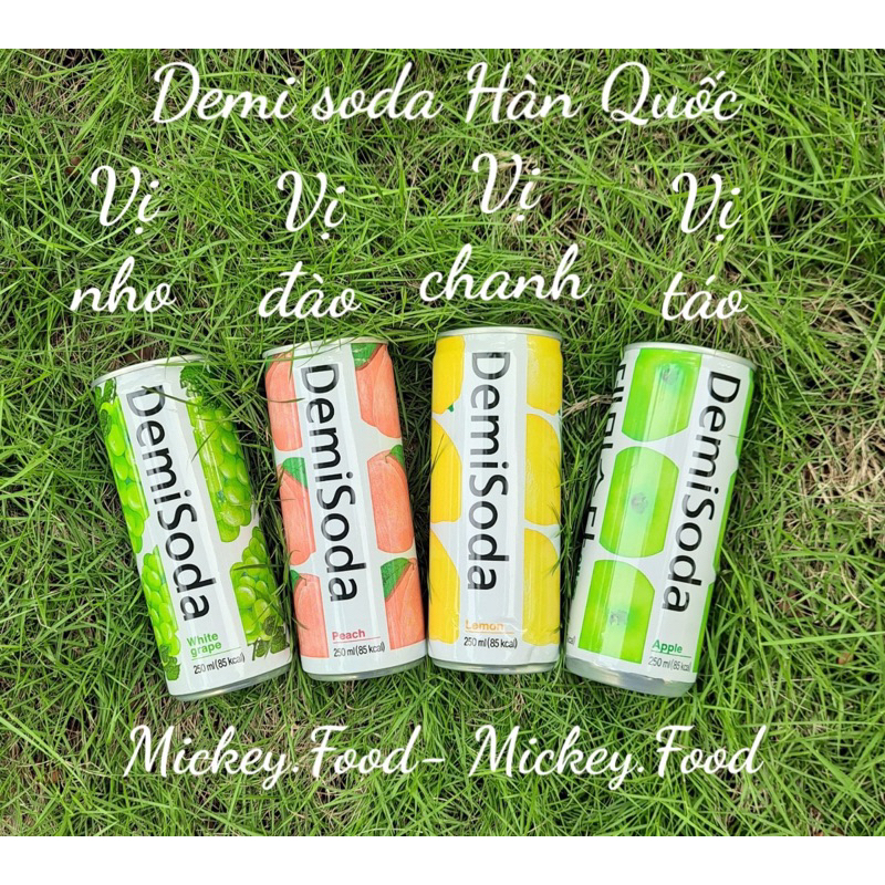 Demi Soda-Hàn quốc 3 vị Táo - đào - chanh lon 250ml * 30 lon / thùng ...