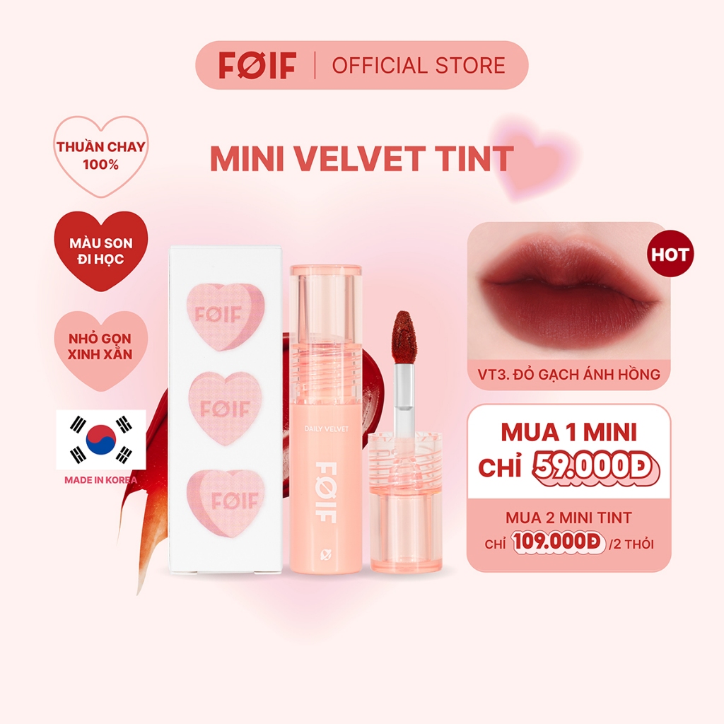 [HB GIFT] [Hàng tặng không bán] Son Mini FOIF BY MERZY Velvet Tint #VT3 ...