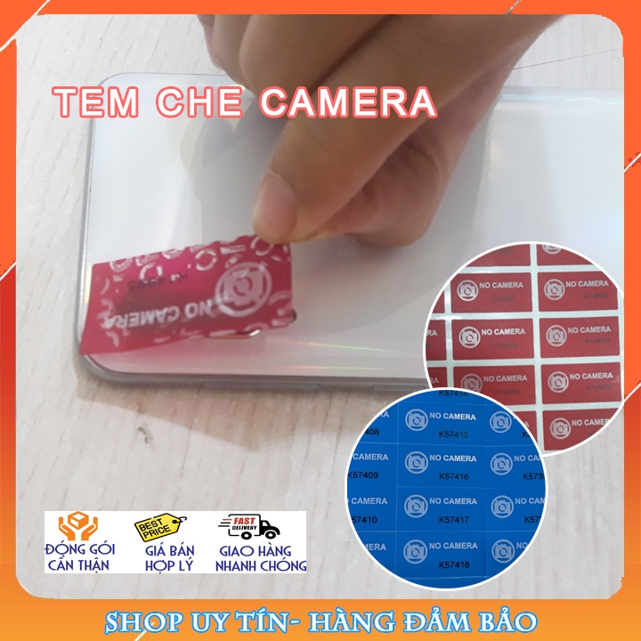 50 con tem che camera điện thoại, laptop, đồ điện tử- KT 20x40mm, bóc ...