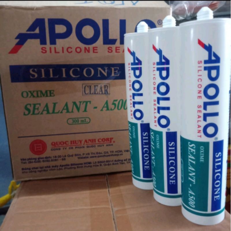 1 thùng keo 25 chai silicon A500.( trong.đục.ghi.đen) chính hãng | Shopee Việt Nam