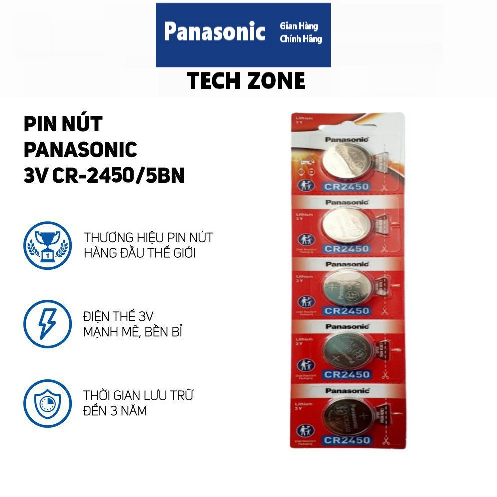 Pin Nút Panasonic CR2450 lithium 3V - Xuất Xứ Indonesia | Shopee Việt Nam