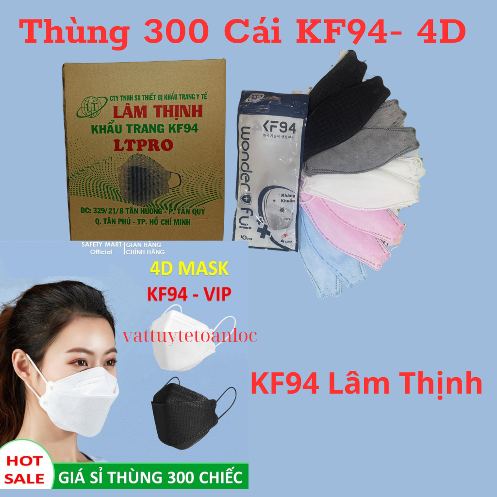 Khẩu Trang KF94 4D Lâm Thịnh (Sỉ Thùng 300 cái) | Shopee Việt Nam
