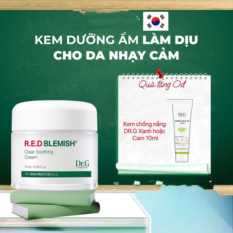 Kem dưỡng Dr.G DrG Red Blemish Clear Soothing Cream 70ml | Shopee Việt Nam